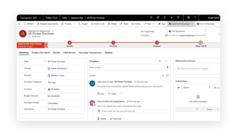 DocuSign Connector for Microsoft Dynamics 365 | Cloud9 Insight