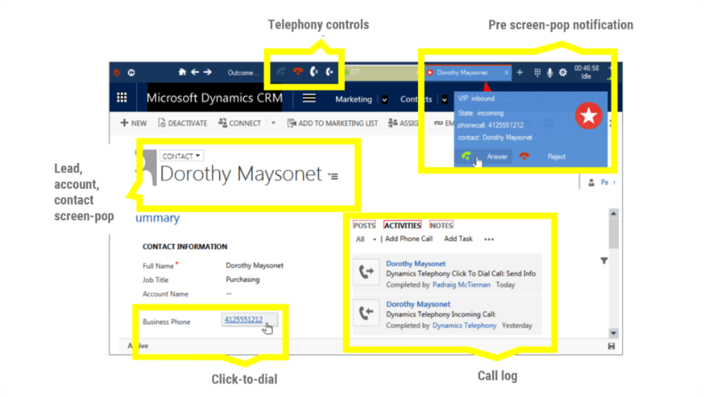 Dynamics Telephony for Dynamics 365 | Cloud9 Insight