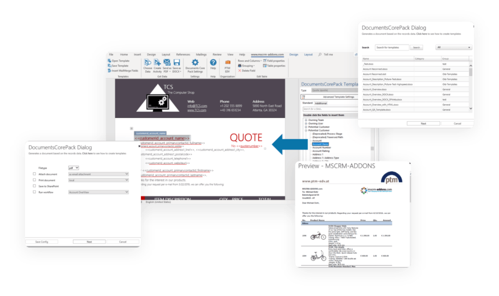 DCP for Microsoft Dynamics 365 | DocumentsCorePack | Cloud9 Insight
