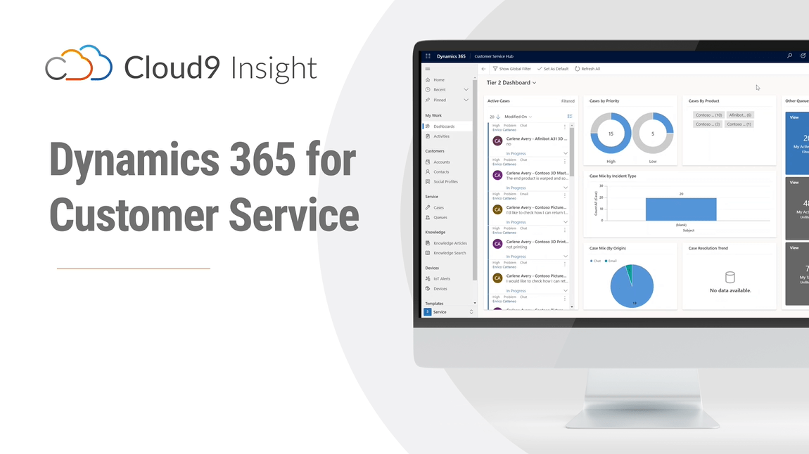 Dynamics 365 for Customer Service Demo - Cloud 9 Insight