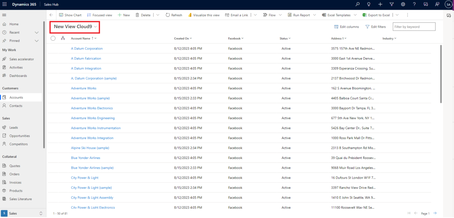 How to create and edit system views in Microsoft Dynamics 365 – Cloud9 ...